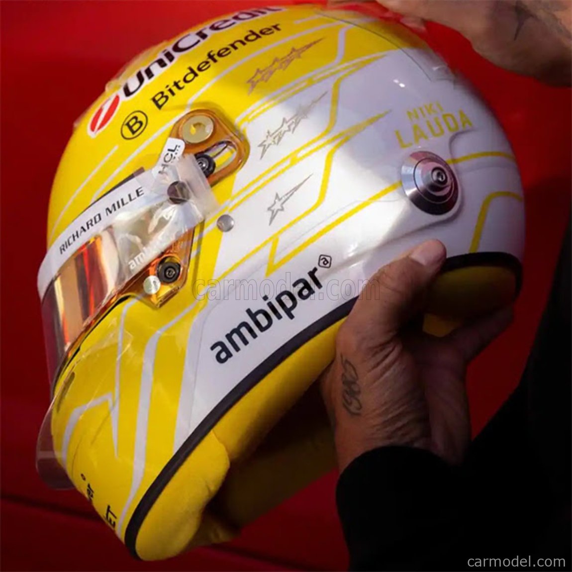 LOOKSMART LSHEL021 Scala 1/5 | FERRARI CASCO HELMET F1 LEWIS HAMILTON ...