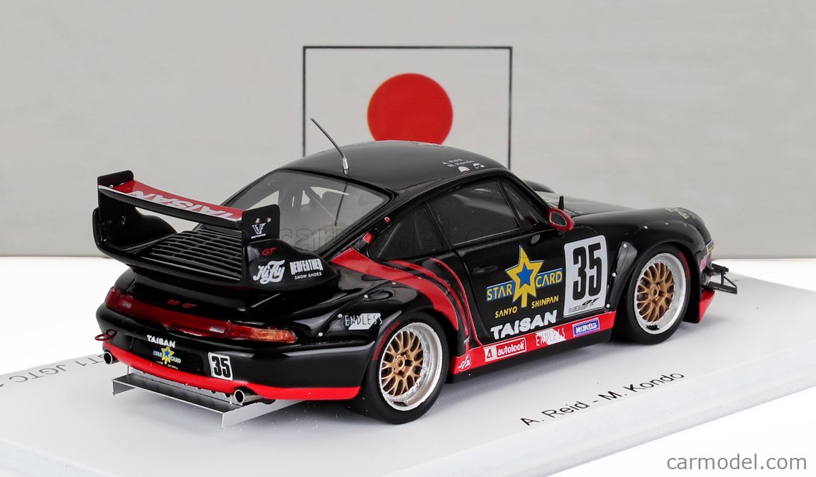 SPARK-MODEL SJ154 Scala 1/43 | PORSCHE 911 993 GT2 TEAM TAISAN STARCARD ...