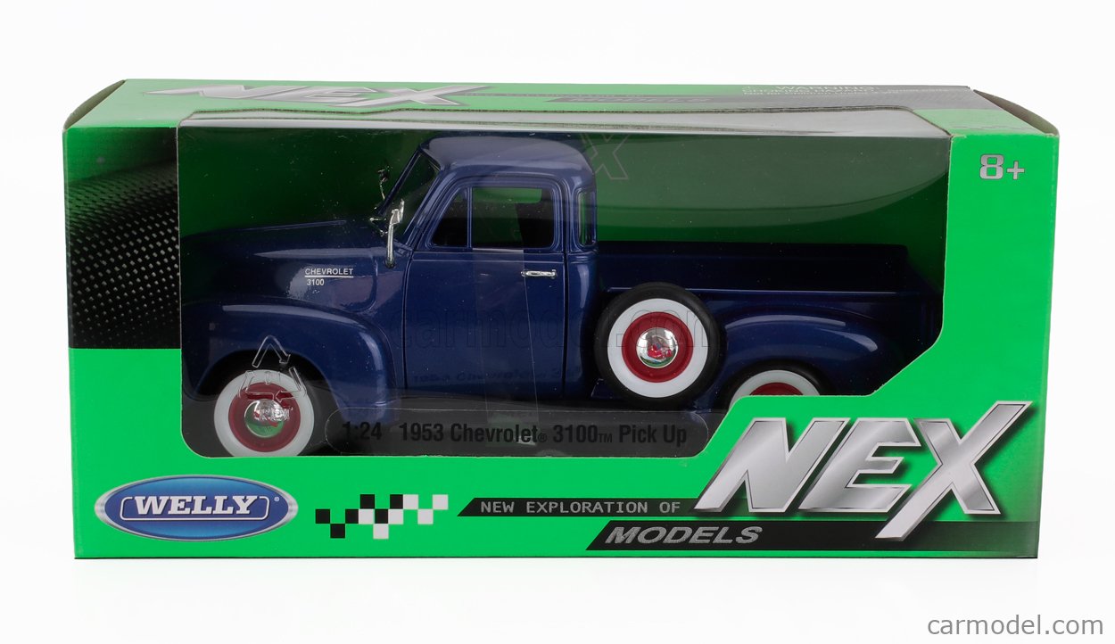 WELLY WE22087W-MJ-BL Scale 1/24 | CHEVROLET 3100 PICK-UP 1953 BLUE MET
