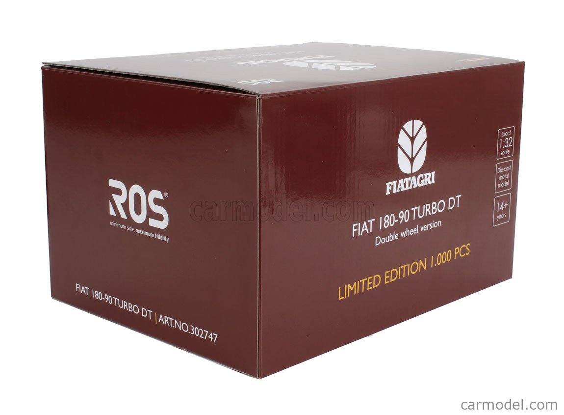 ROS-MODEL 302747 Escala 1/32 | FIAT 180-90 TRACTOR TURBO DT DOUBLE WHEEL 1999 BROWN
