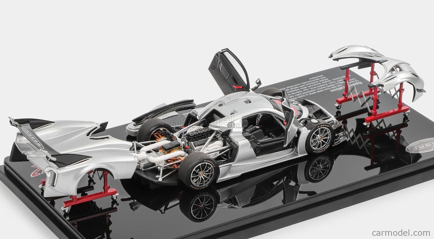 LCD-MODEL LCD43017-SI Scale 1/43 | PAGANI HUAYRA R 2021 SILVER BLACK