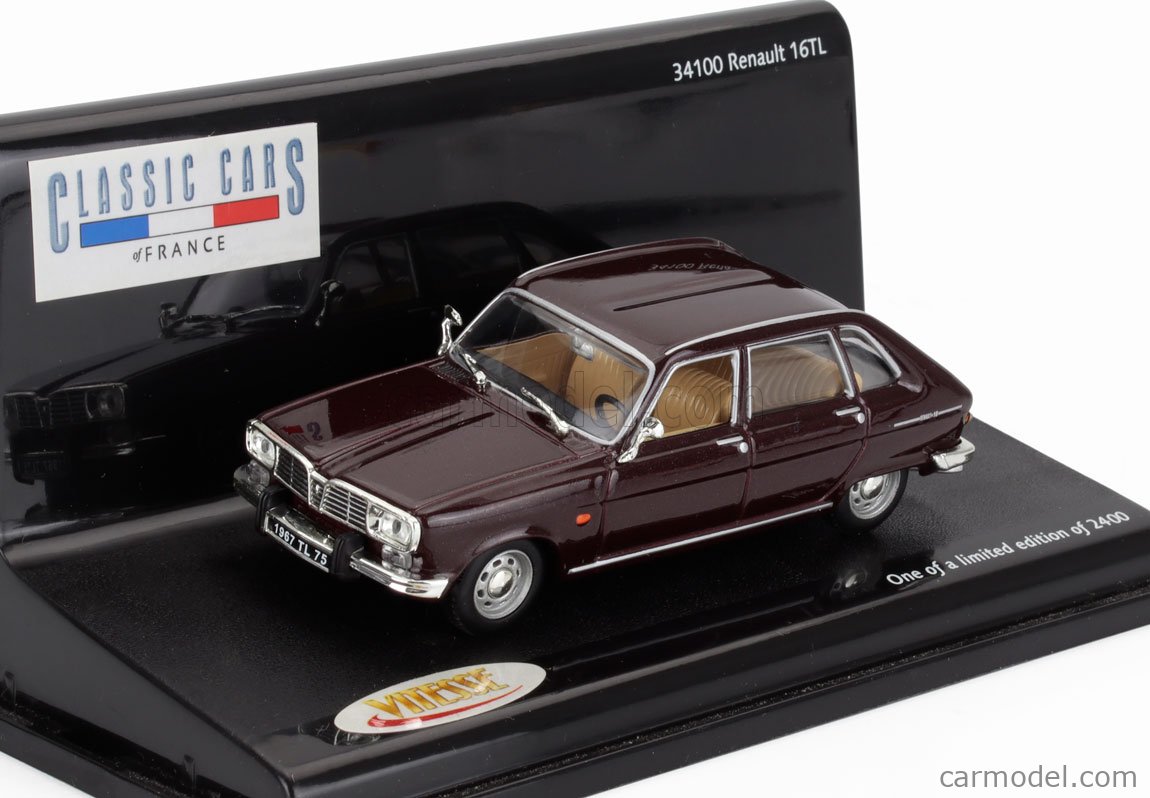 VITESSE 34100 Echelle 1/43 | RENAULT R16 TL 1971 BORDEAUX