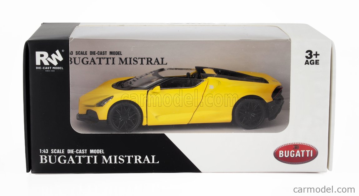 RE-EL TOYS 0816Y Escala 1/43 | BUGATTI MISTRAL W16 2023 YELLOW