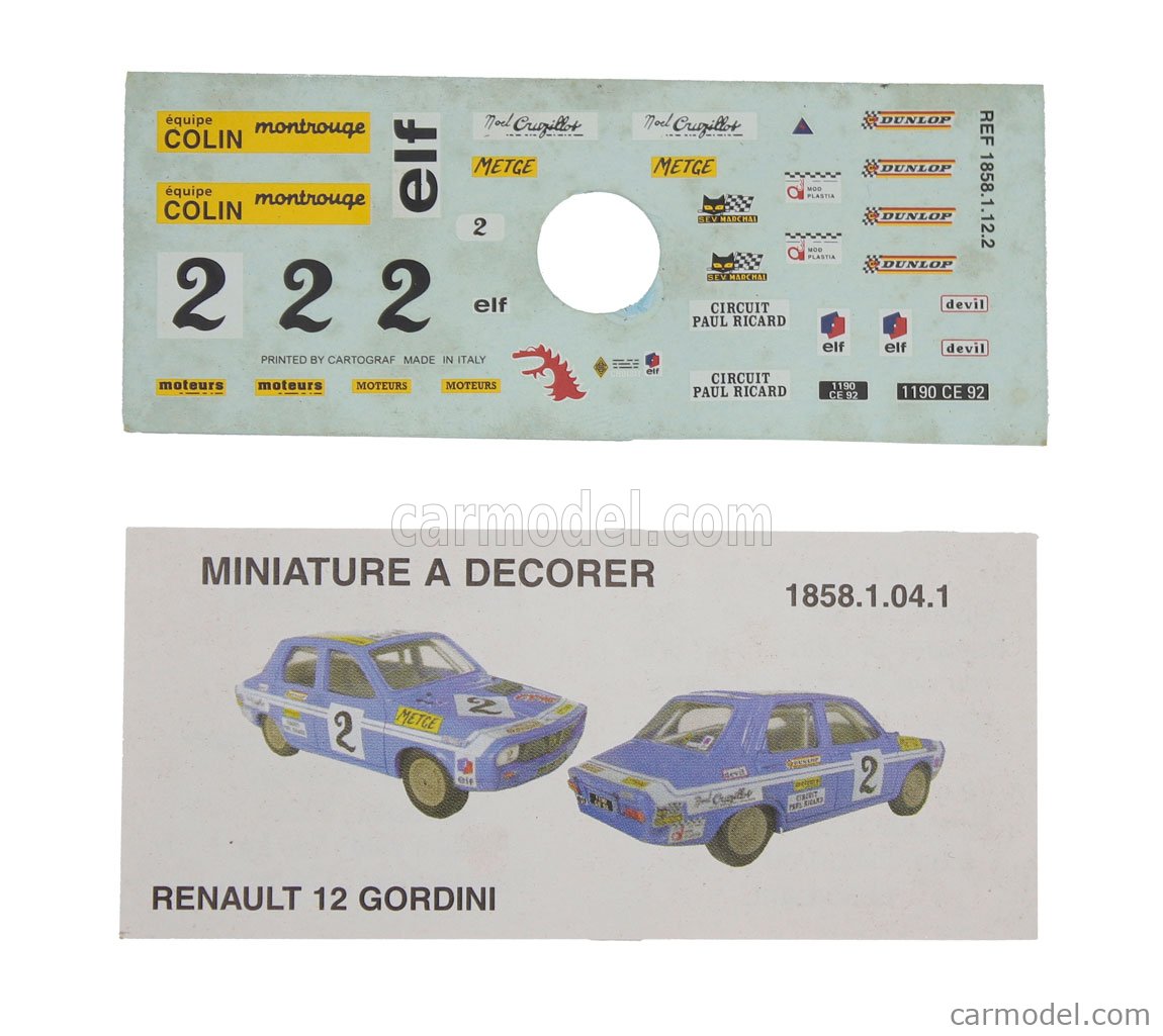 SOLIDO 1858 Масштаб 1/43 | RENAULT R12 GORDINI RACING 1971 BLUE WHITE