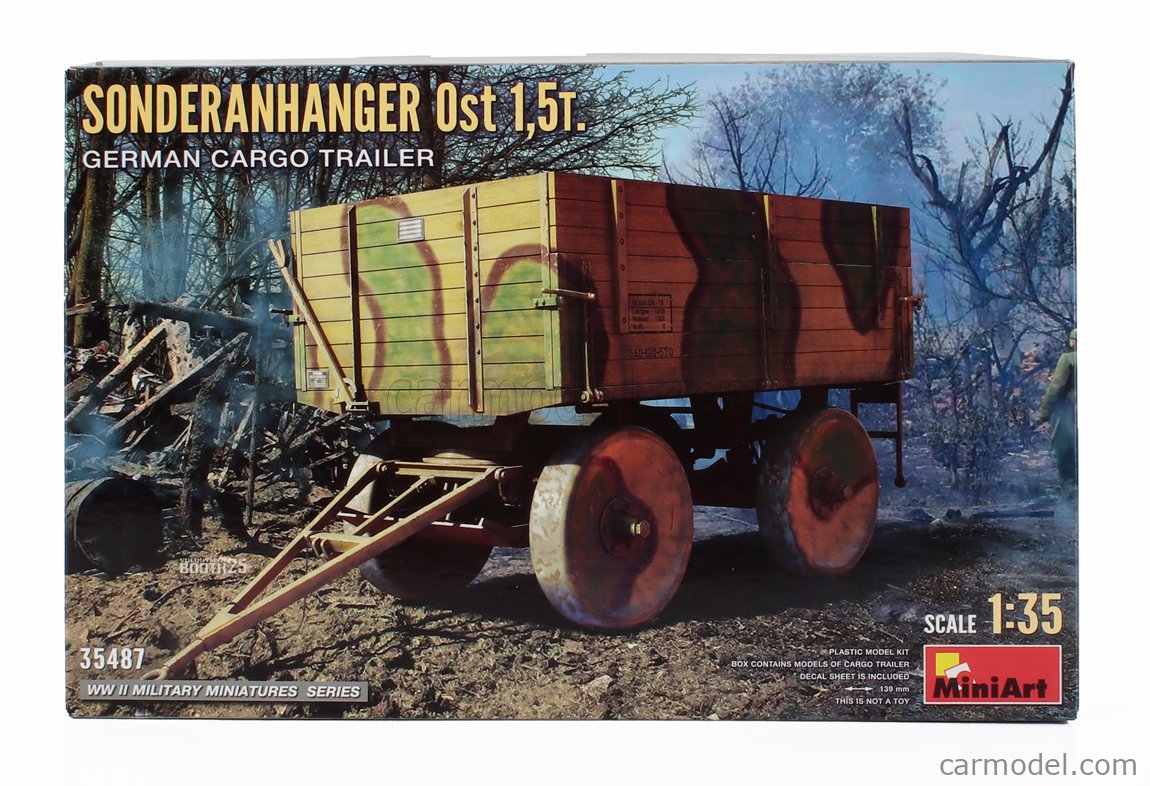 MINIART 35487 Echelle 1/35 | TRAILER GERMAN CARGO TRAILER MILITARY 1945