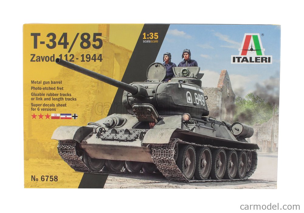 ITALERI IT6758 Scale 1/35 | TANK T34/85 ZAVOD 112 MILITARY 1944