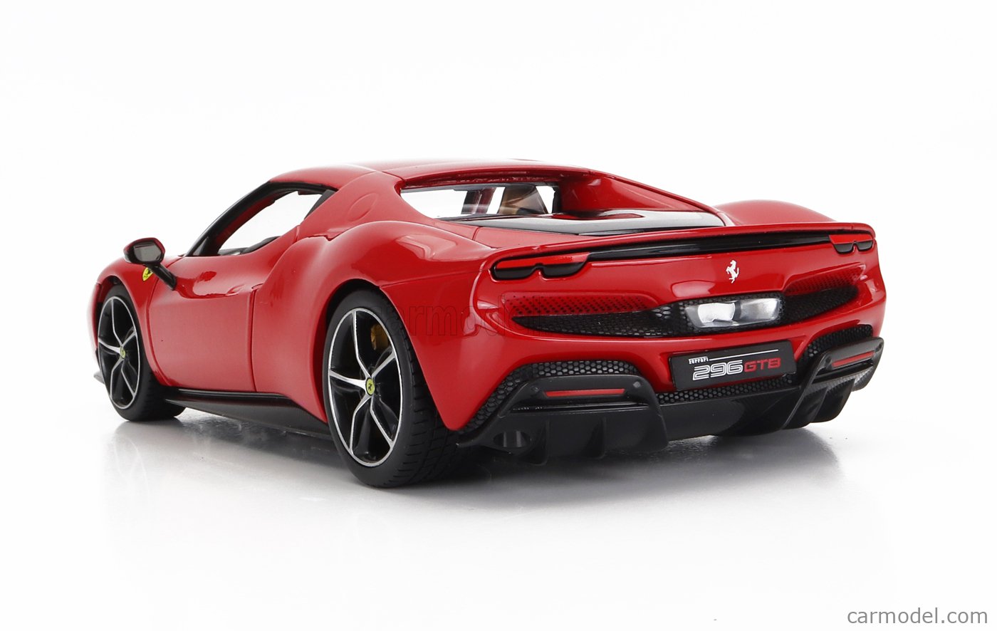 BURAGO 196328 Scale 1/18 | FERRARI DAMAGE CARD BOX - 296 GTB HYBRID 830HP V6 2021 ROSSO CORSA - RED