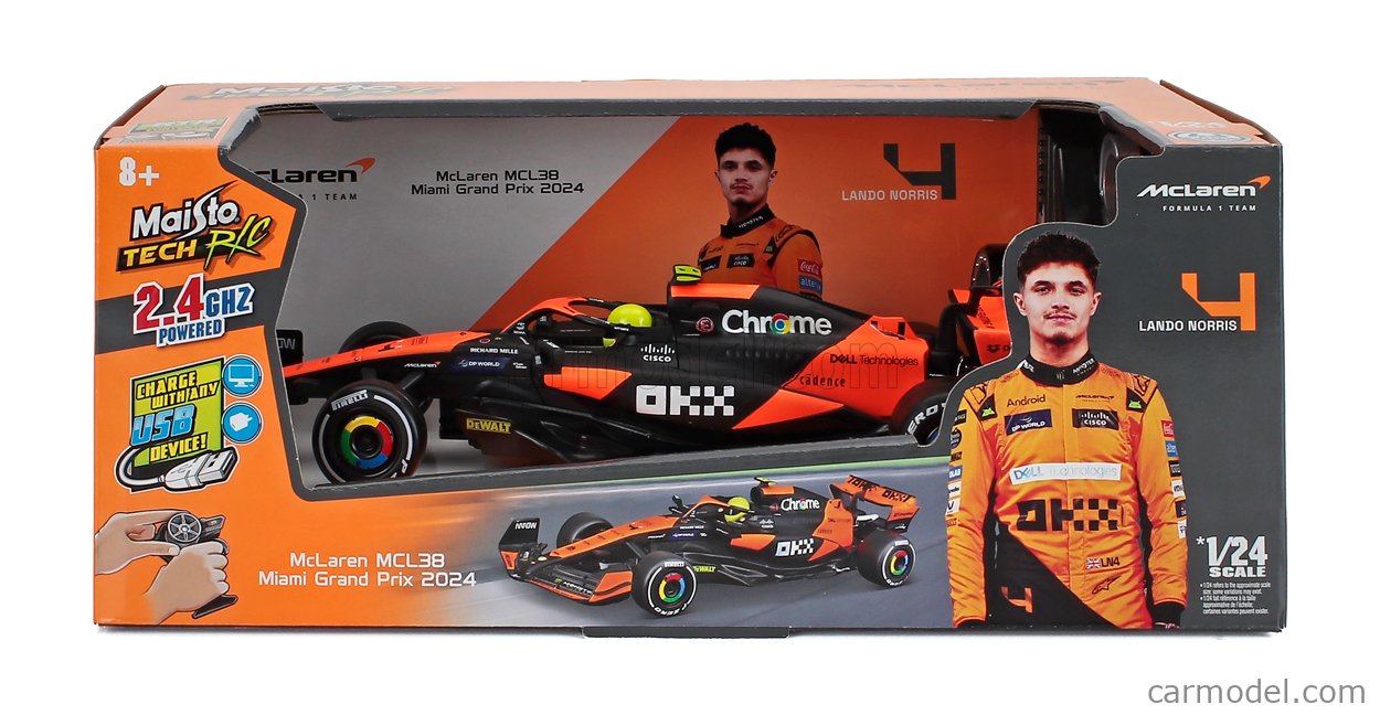 MAISTO 82359-RC Masstab: 1/24 | McLAREN F1 MCL38 TEAM MCLAREN N 4 ...