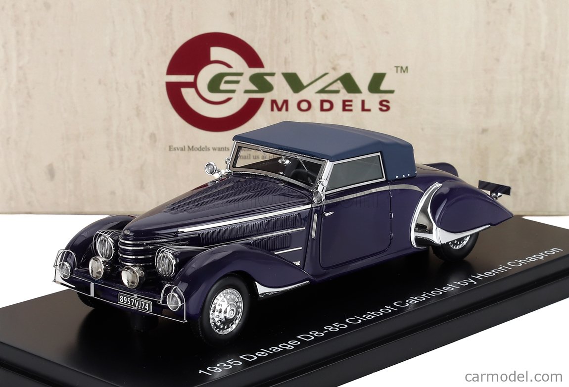 ESVAL MODEL EMEU43030F Scala 1/43 | DELAGE D8-85 CLABOT ROADSTER HENRI ...