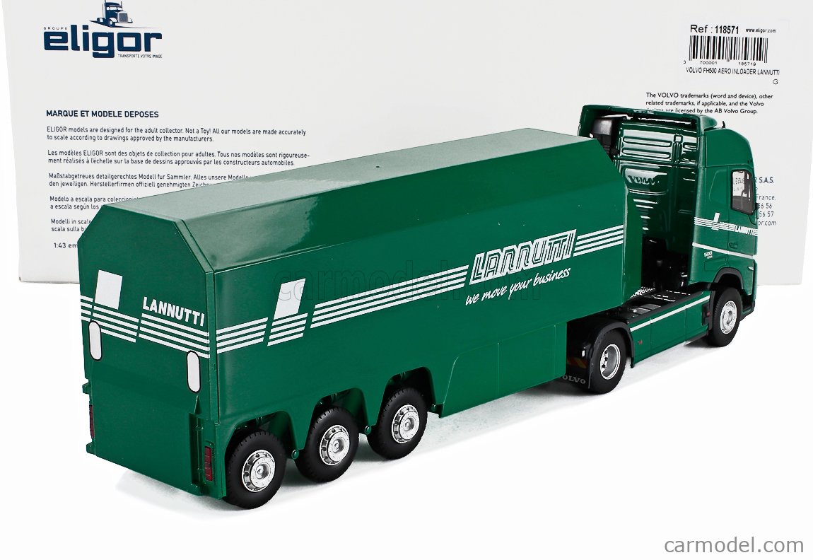 ELIGOR 118571 Scale 1/43 | VOLVO FH 500 AERO TRUCK CASSONATO LANNUTTI ...