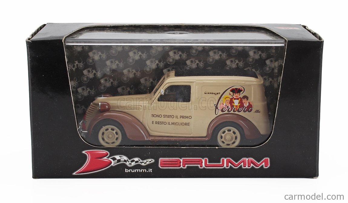 BRUMM R373 Scale 1/43 | FIAT 1100 VAN FURGONE FERRERO CUNEO 1950 BEIGE ...