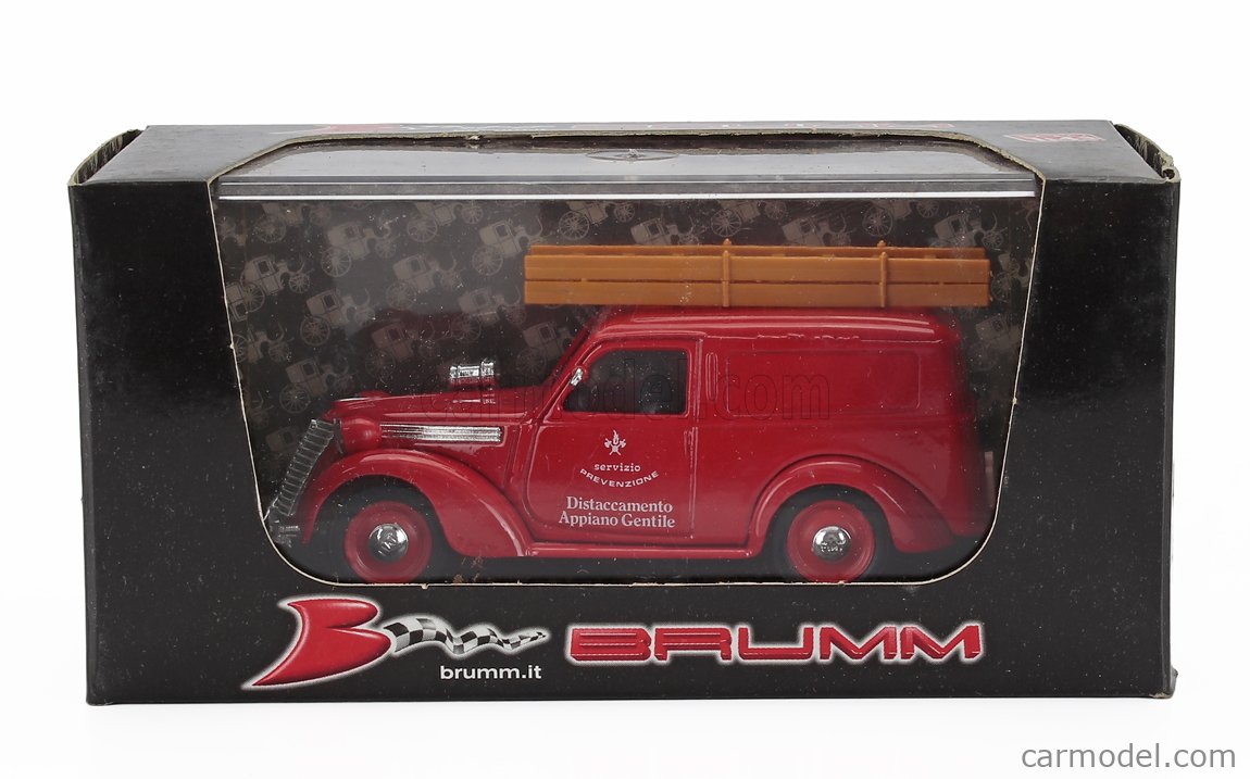 BRUMM R178 Scale 1/43 | FIAT 1100 E FURGONE VIGILI DEL FUOCO APPIANO ...