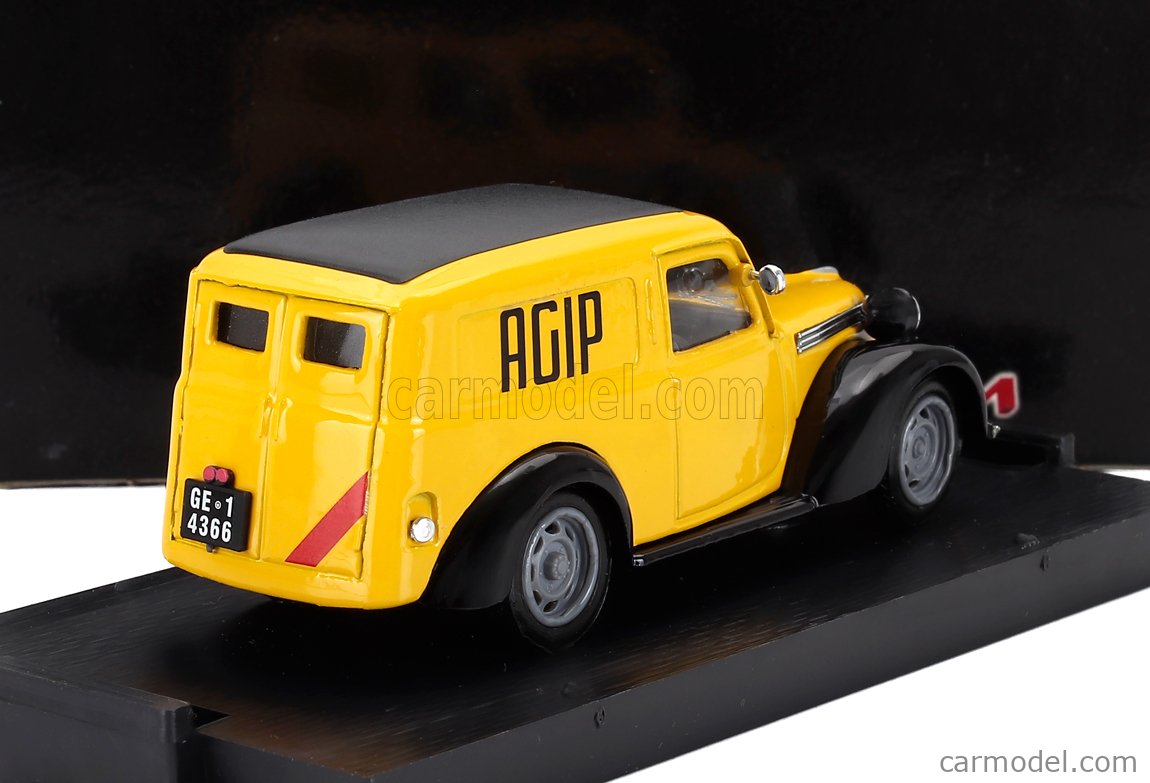 BRUMM R354 Echelle 1/43 | FIAT 1100 FURGONE AGIP PETROLI 1950 YELLOW BLACK