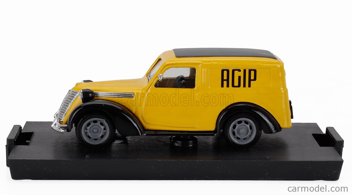 BRUMM R354 Scale 1/43 | FIAT 1100 FURGONE AGIP PETROLI 1950 YELLOW BLACK
