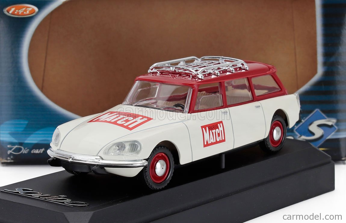 SOLIDO 1866 Scale 1/43 | CITROEN DS21 BREAK PARIS MATCH 1972 WHITE RED