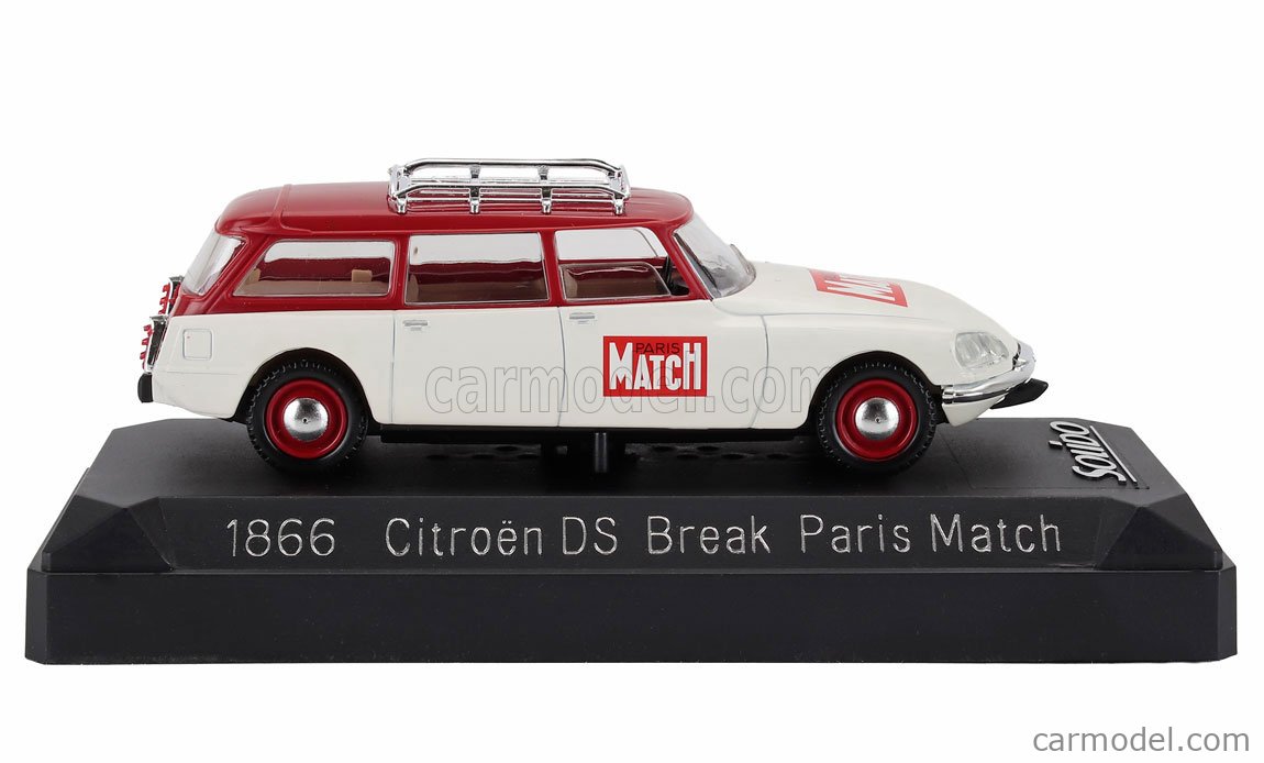 SOLIDO 1866 Echelle 1/43 | CITROEN DS21 BREAK PARIS MATCH 1972 WHITE RED