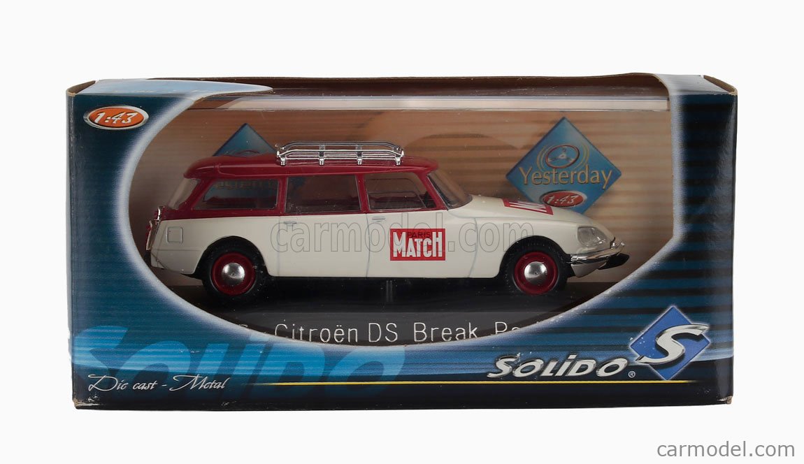 SOLIDO 1866 Echelle 1/43 | CITROEN DS21 BREAK PARIS MATCH 1972 WHITE RED