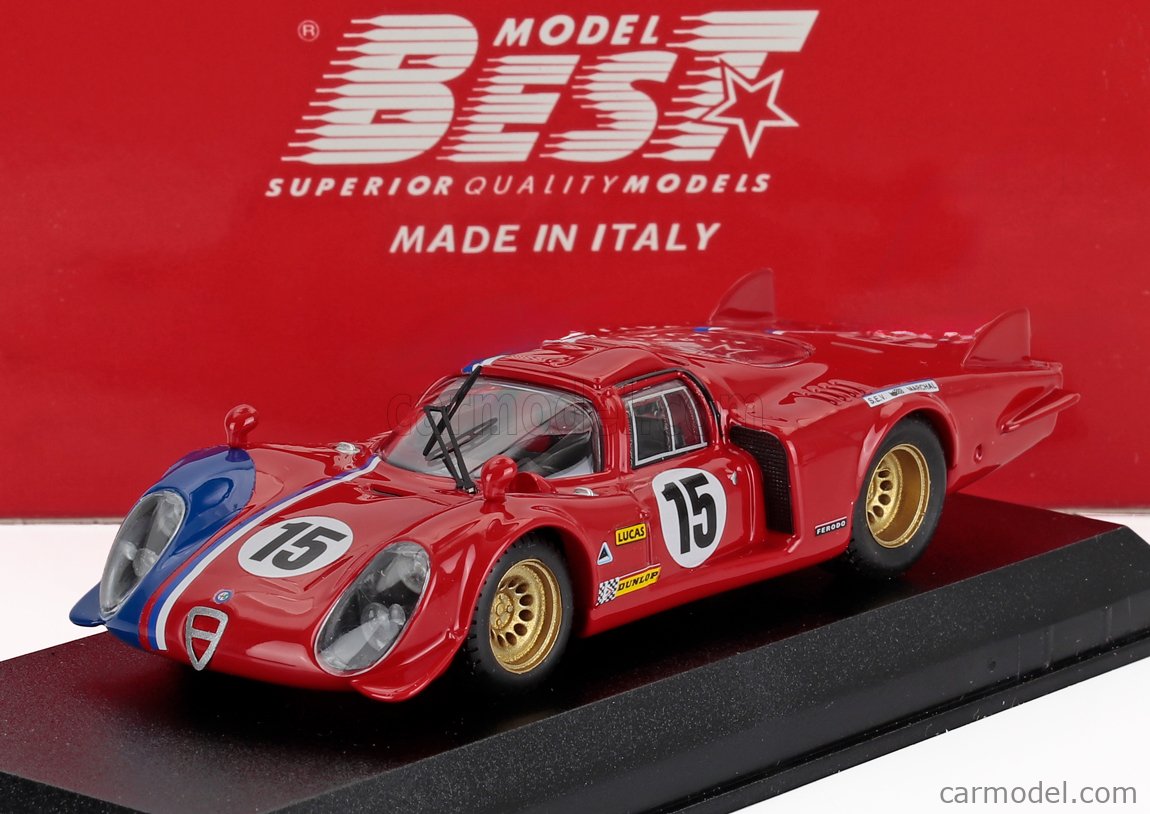 BEST-MODEL 9612 Scala 1/43 | ALFA ROMEO T33.2 2.5L V8 TEAM VDS RACING ...