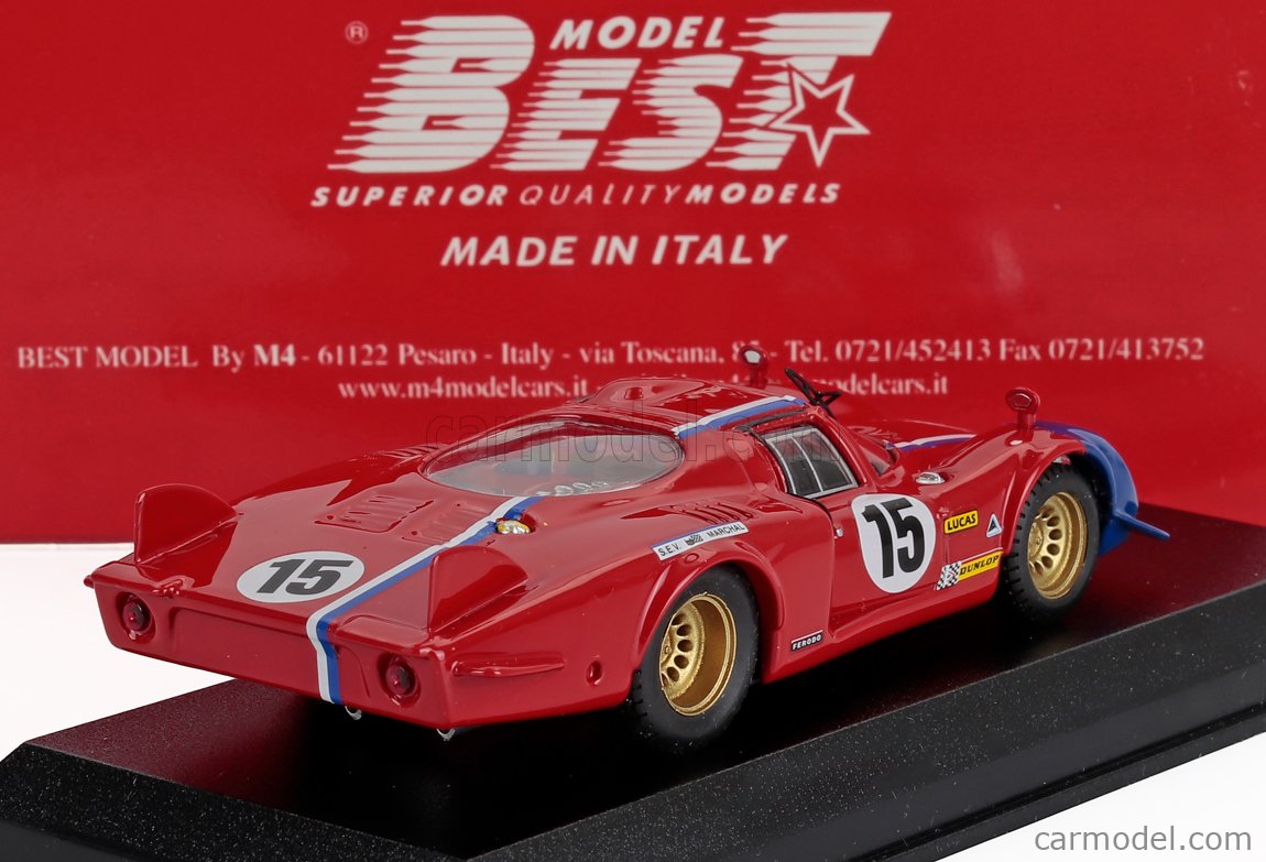 BEST-MODEL 9612 Scala 1/43 | ALFA ROMEO T33.2 2.5L V8 TEAM VDS RACING ...
