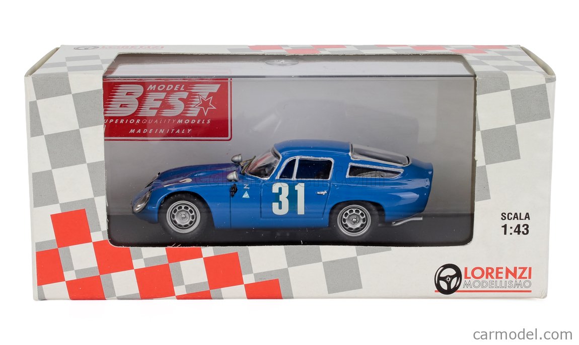 BEST-MODEL LO0201 Escala 1/43 | ALFA ROMEO TZ1 COUPE N 31 MONZA 1965 ...
