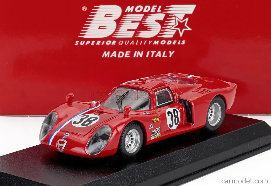 BEST-MODEL 9502 Escala 1/43 | ALFA ROMEO 33.2 COUPE N 38 TEST LE MANS ...
