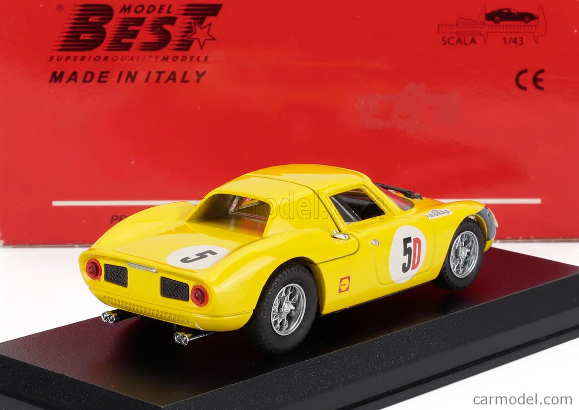 BEST-MODEL 9018 Scale 1/43 | FERRARI 250LM N 5D KYALAMI 1966 YELLOW BLUE