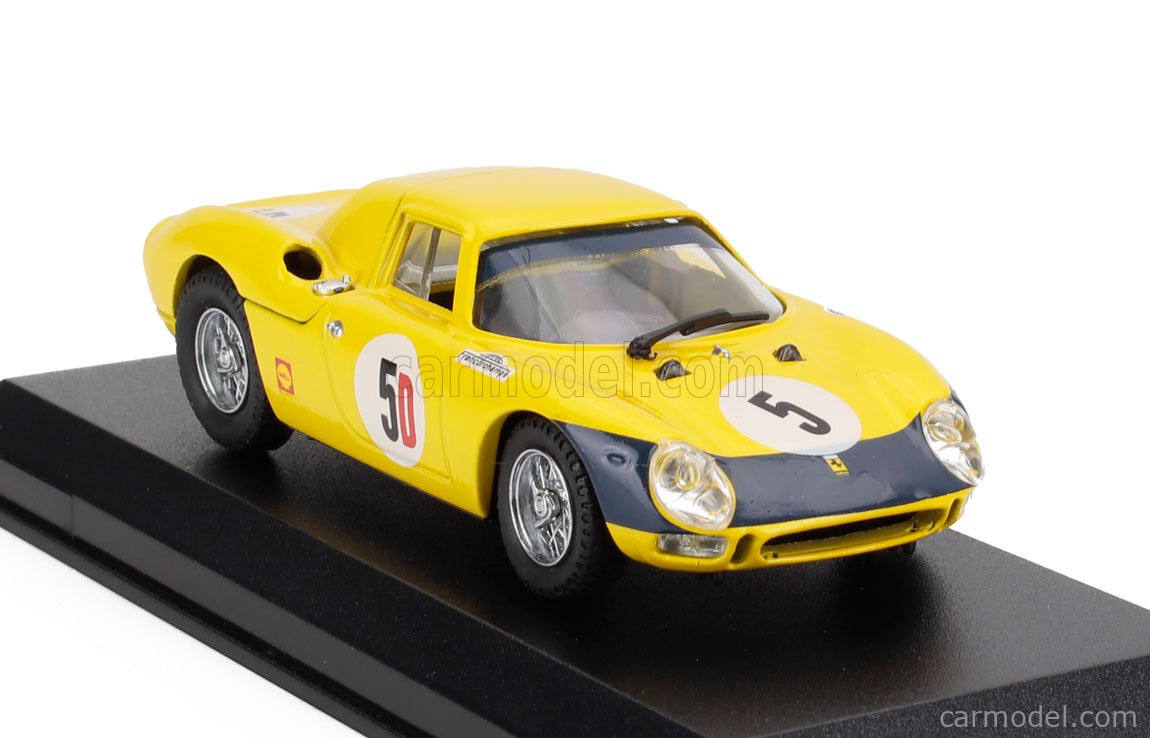 BEST-MODEL 9018 Scale 1/43 | FERRARI 250LM N 5D KYALAMI 1966 YELLOW BLUE