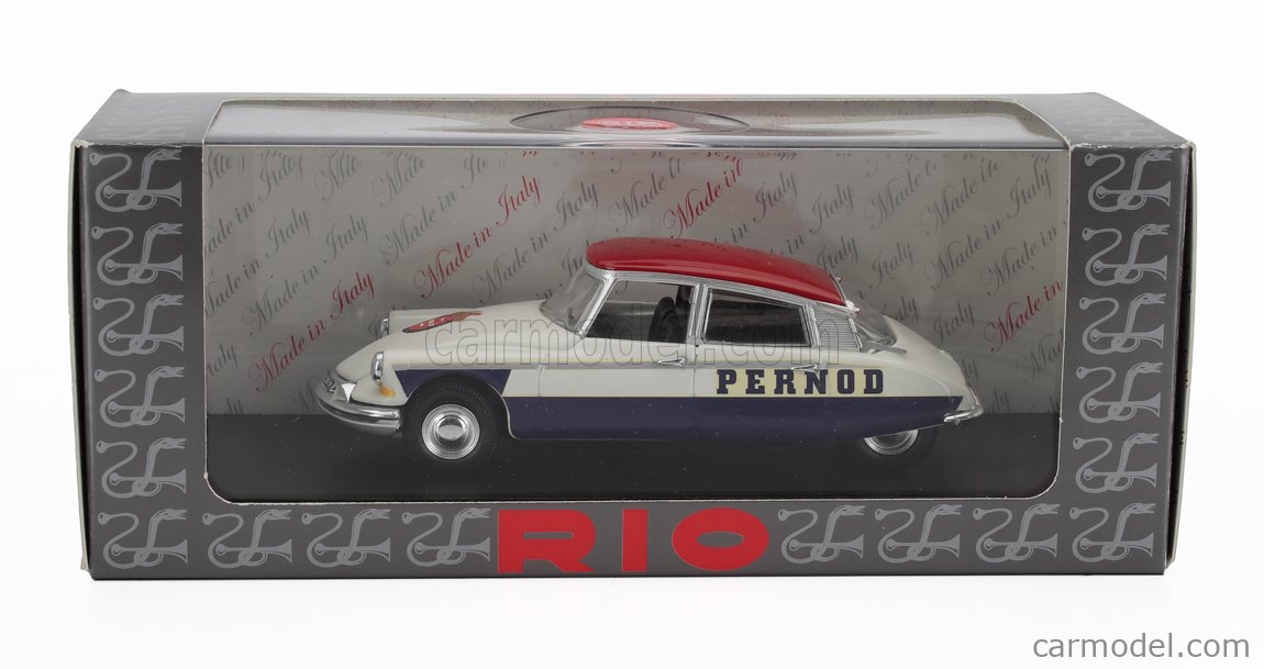 RIO-MODELS 4465 Scale 1/43 | CITROEN DS21 PERNOD 1967 WHITE RED BLUE