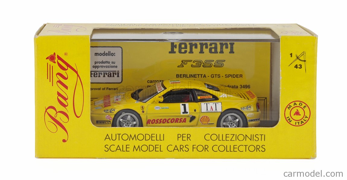 BANG PR525 Escala 1/43 | FERRARI F355 N 1 CHALLENGE 1997 CARLO BERTUZZI ...