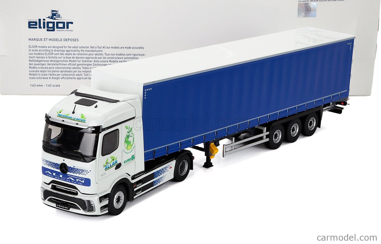 ELIGOR 118635 Scale 1/43 | MERCEDES BENZ E-ACTROS 600 TRUCK TELONATO ...