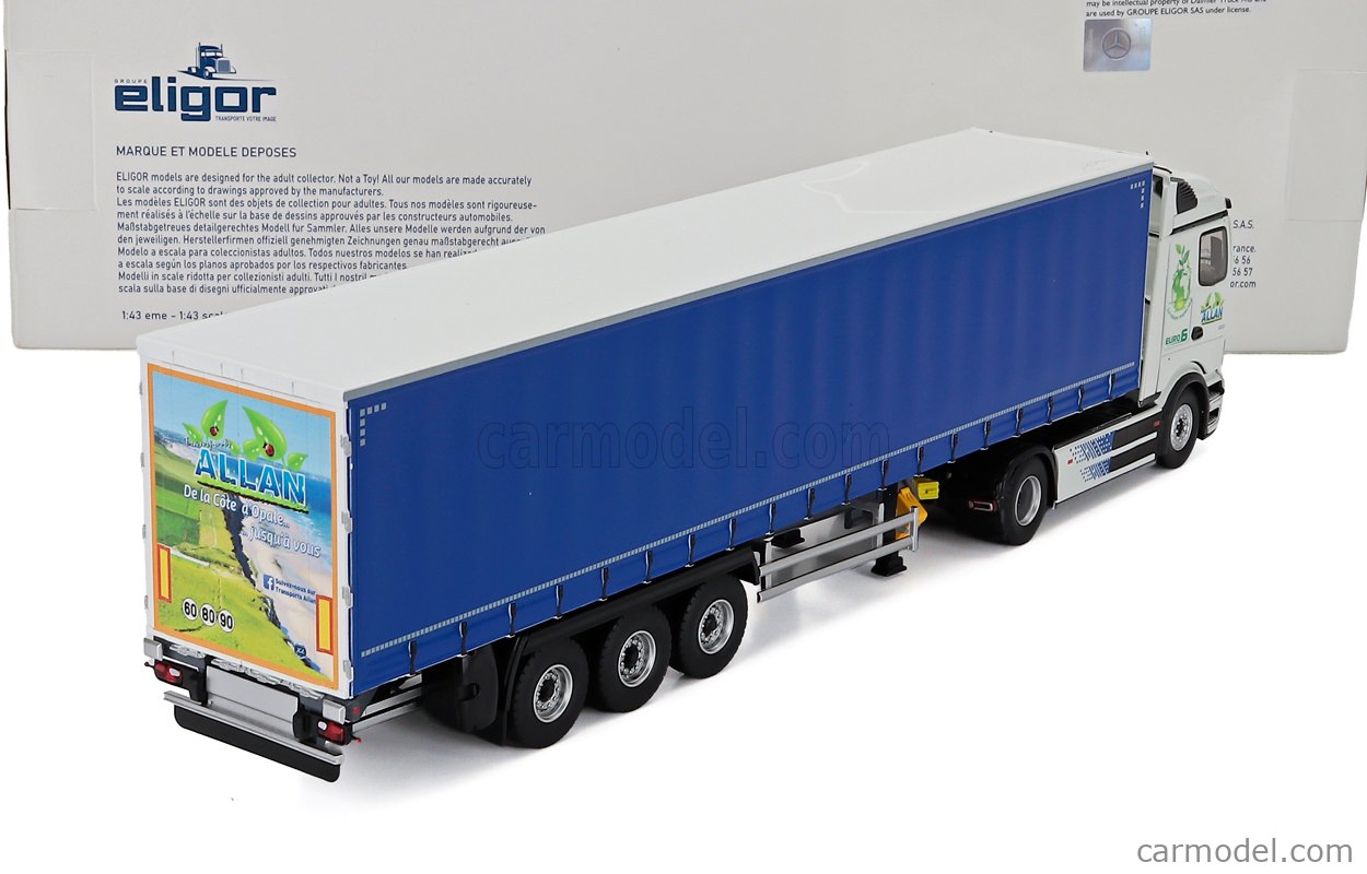 ELIGOR 118635 Scale 1/43 | MERCEDES BENZ E-ACTROS 600 TRUCK TELONATO ...