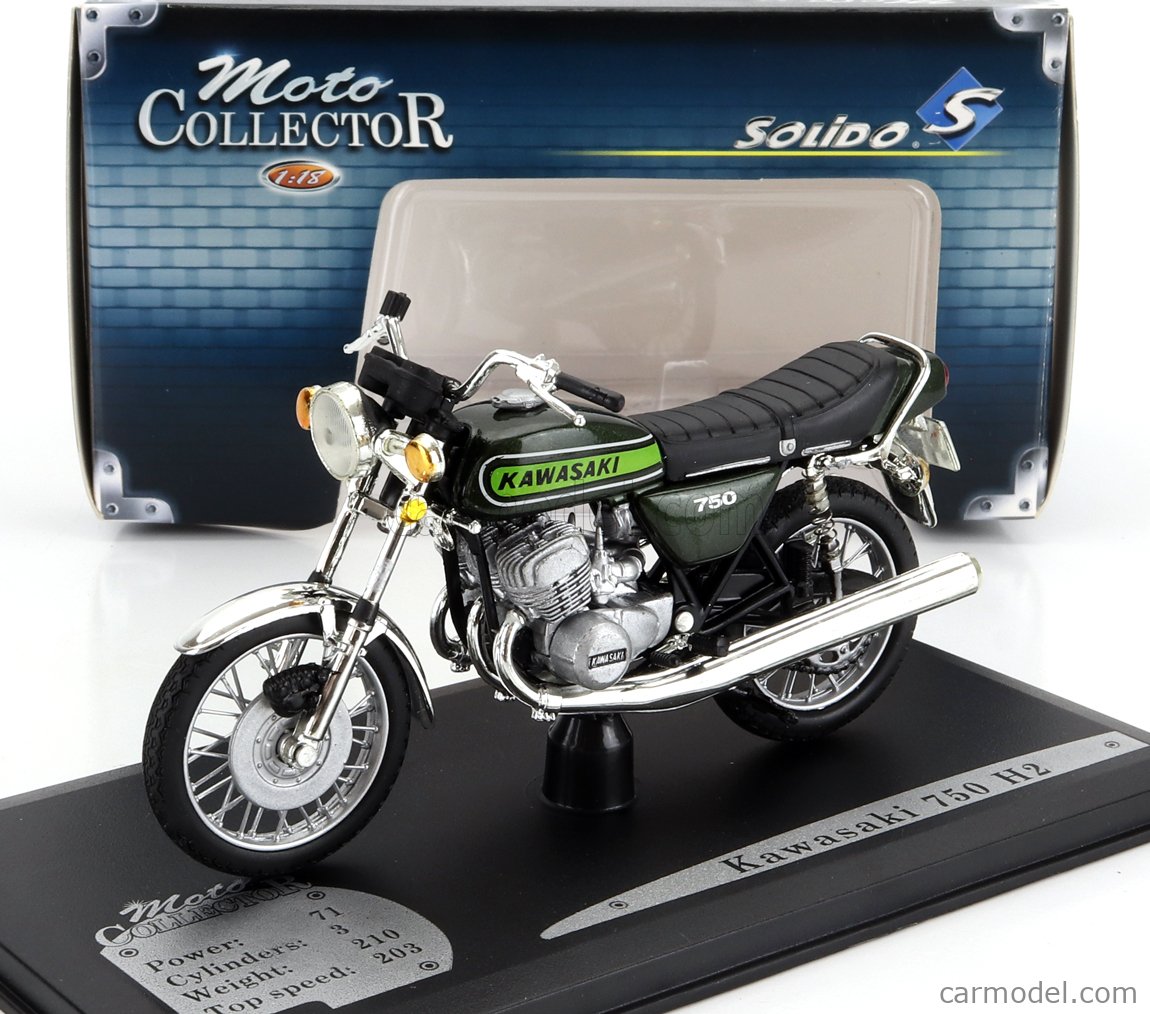 SOLIDO 150327 Scale 1/18 | KAWASAKI 750 H2 1975 GREEN MET
