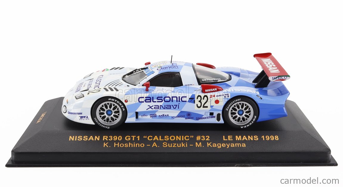IXO-MODELS LMC034 Scale 1/43 | NISSAN R390 GT1 3.5L TURBO TEAM NISSAN MOTORSPORT N 32 3rd 24h LE ...
