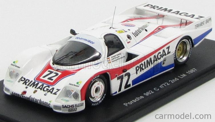 SPARK-MODEL S0951 Scale 1/43 | PORSCHE 962C N 72 2nd 24h LE MANS 1987 P.YVER - B.de DRYVER - J ...