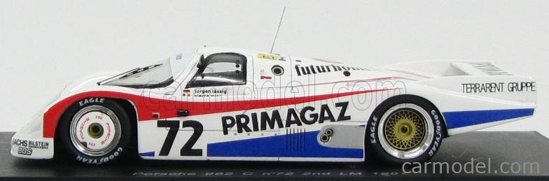 SPARK-MODEL S0951 Scale 1/43 | PORSCHE 962C N 72 2nd 24h LE MANS 1987 P.YVER - B.de DRYVER - J ...