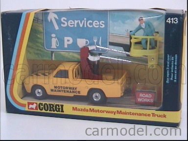 CORGI 413 Scale 1/36 | MAZDA MOTORWAY MAINTENANCE TRUCK YELLOW