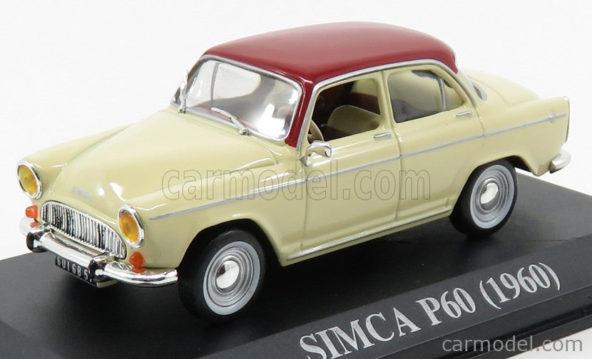 EDICOLA F017 Scale 1/43 | SIMCA P60 1960 CREAM RED