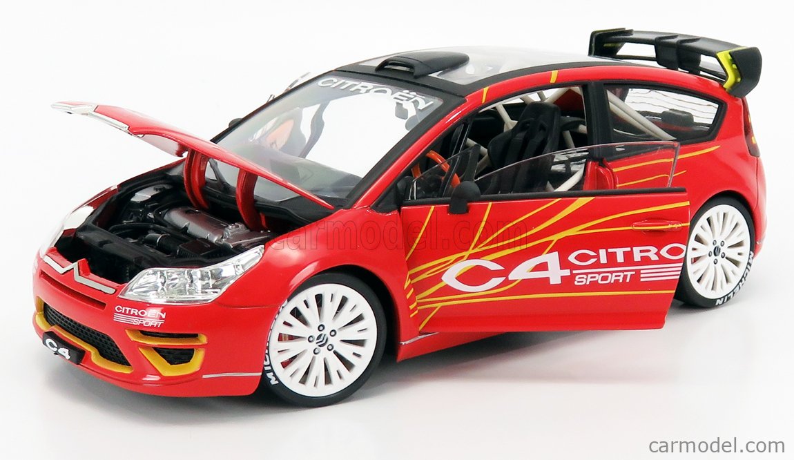 SOLIDO 9060 Scale 1/18 | CITROEN C4 SPORT RALLY CONCEPT CAR 2006 RED BLACK