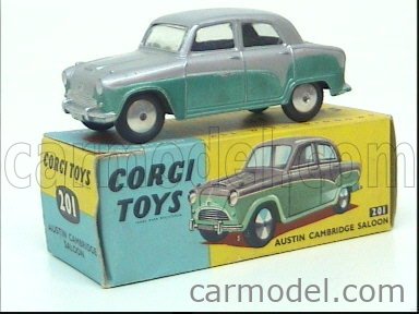 CORGI 201 Scale 1/43 | AUSTIN CAMBRIDGE SALOON GREEN SILVER