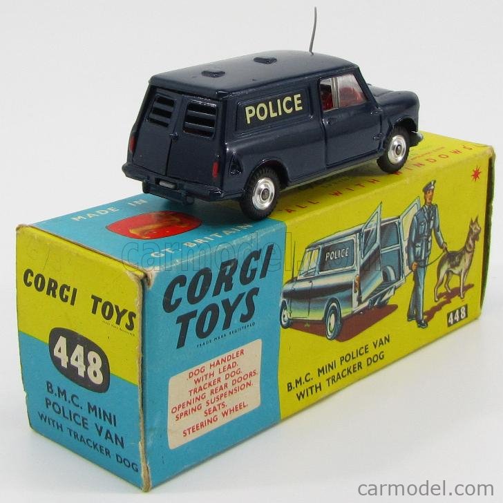 CORGI 448 Scale 1/43 | AUSTIN MINI VAN POLICE WITH TRACKER DOG BLUE
