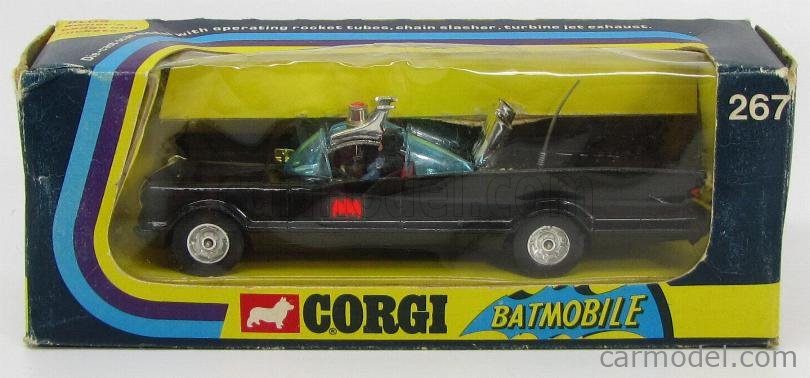 CORGI 267 Scale 1/43 | BATMAN BATMOBILE WITH BATMAN AND ROBIN BLACK