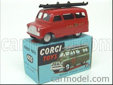 CORGI 405 Echelle 1/43 | BEDFORD FIRE ENGINE DEPT. VAN RED