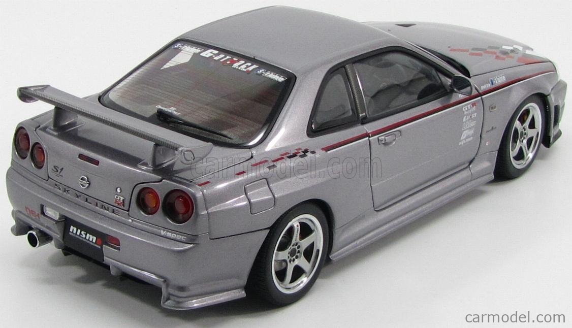AUTOART 77358 Scale 1/18 | NISSAN SKYLINE GT-R S-TUNE R34 S1 GREY MET