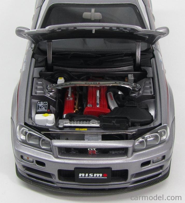 AUTOART 77358 Scale 1/18 | NISSAN SKYLINE GT-R S-TUNE R34 S1 GREY MET