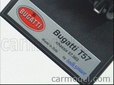 LOOKSMART LS222B Scale 1/43 | BUGATTI T57 SPIDER OPEN CHASSIS 57.563 BLACK