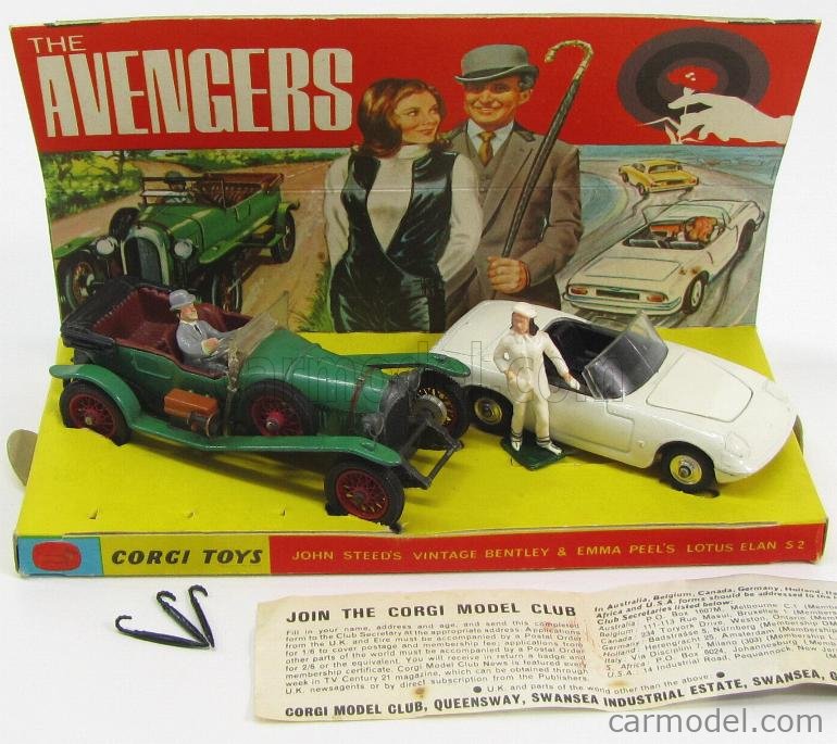 CORGI GS40 Scale 1/43 | BENTLEY THE AVENGERS GIF SET LOTUS (RARE GREEN ...