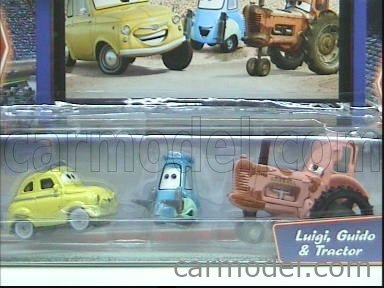 MATTEL H6419 Scale 1/55 | CARS LUIGI, GUIDO & TRACTOR (FIAT 500) YELLOW ...