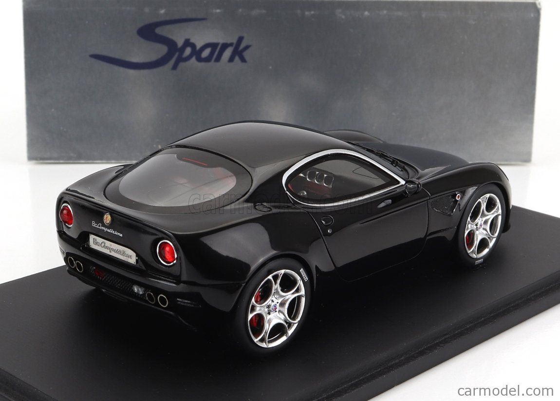 SPARK-MODEL S0394 Scale 1/43 | ALFA ROMEO 8C SALOON DE GENEVE 2007 BLACK
