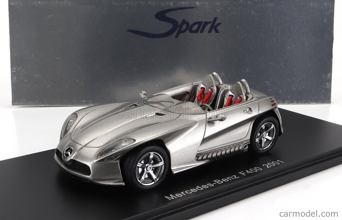 SPARK-MODEL S1014 Scale 1/43 | MERCEDES BENZ F400 2001 SPIDER SILVER