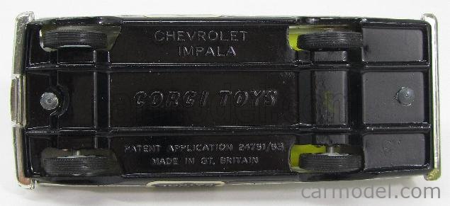 CORGI 481 Scale 1/43 | CHEVROLET IMPALA POLICE CAR BLACK WHITE
